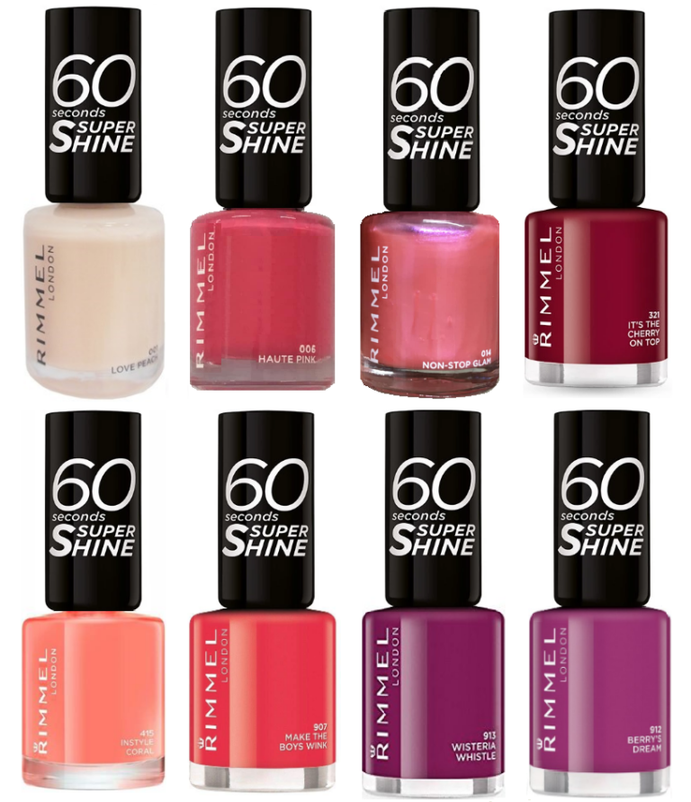 Rimmel 60 Seconds Nail Polish / Varnish 8ml Super Shine Choose Your ...